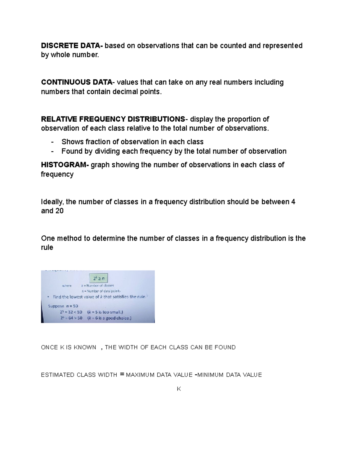 Discrete DATA examples and information - General Business - Studocu