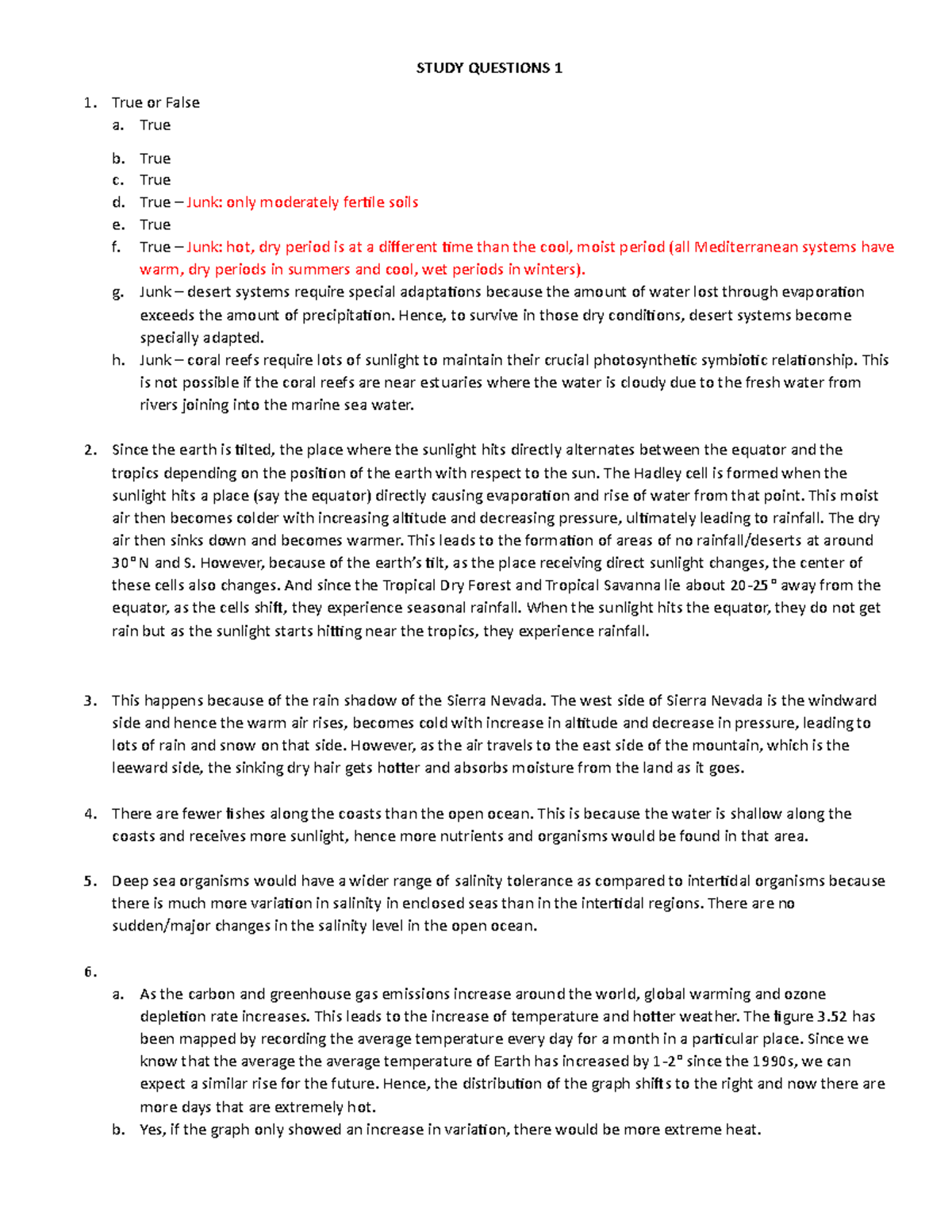 Study Questions 1 - Weekly assignment answer key - STUDY QUESTIONS 1 ...