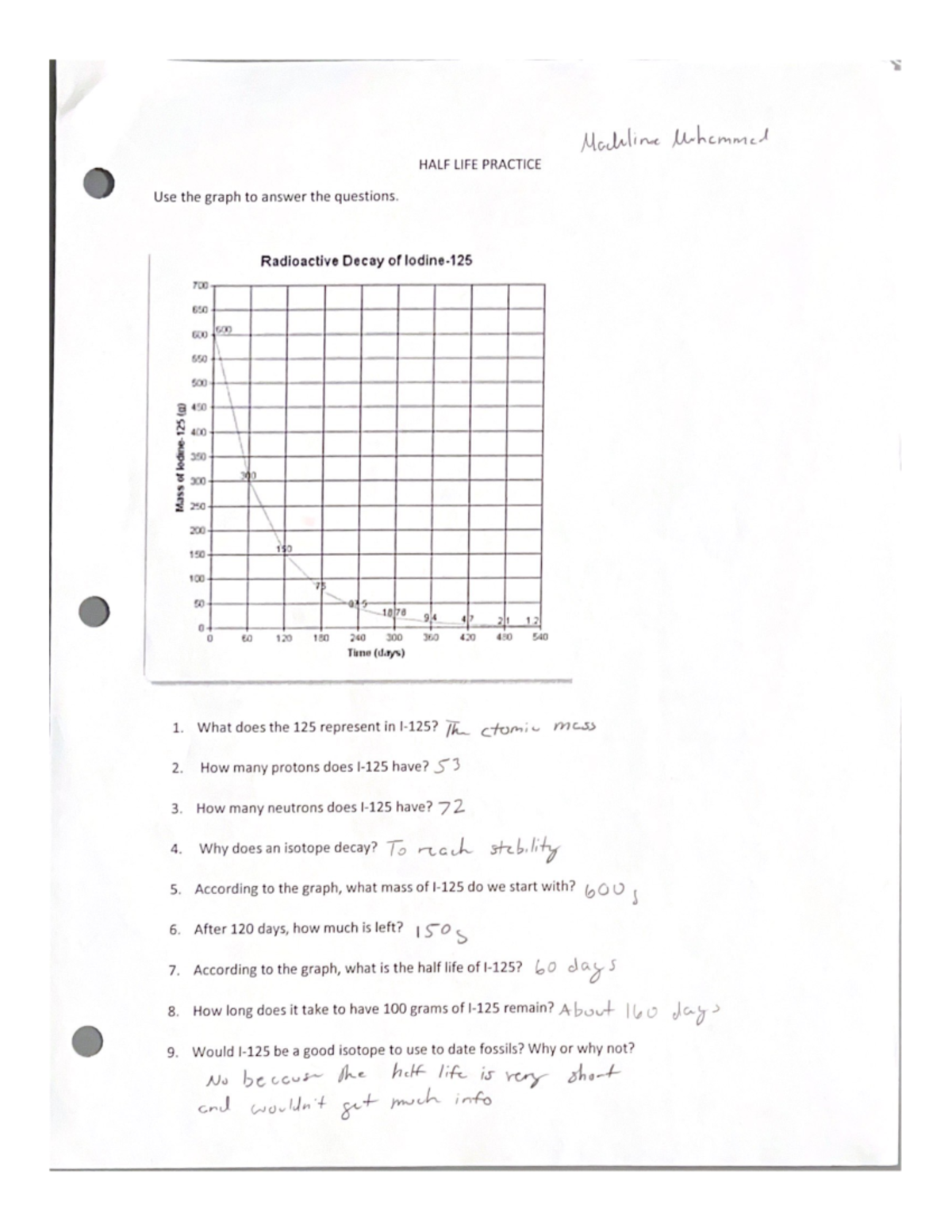 HALF LIFE Practice - Studocu