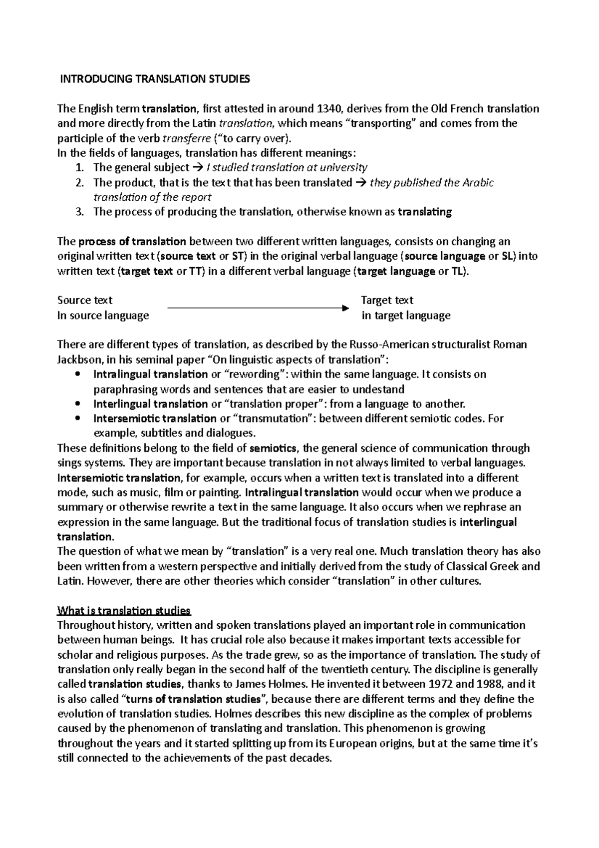 Introducing translation studies / Teoria della traduzione in inglese ...