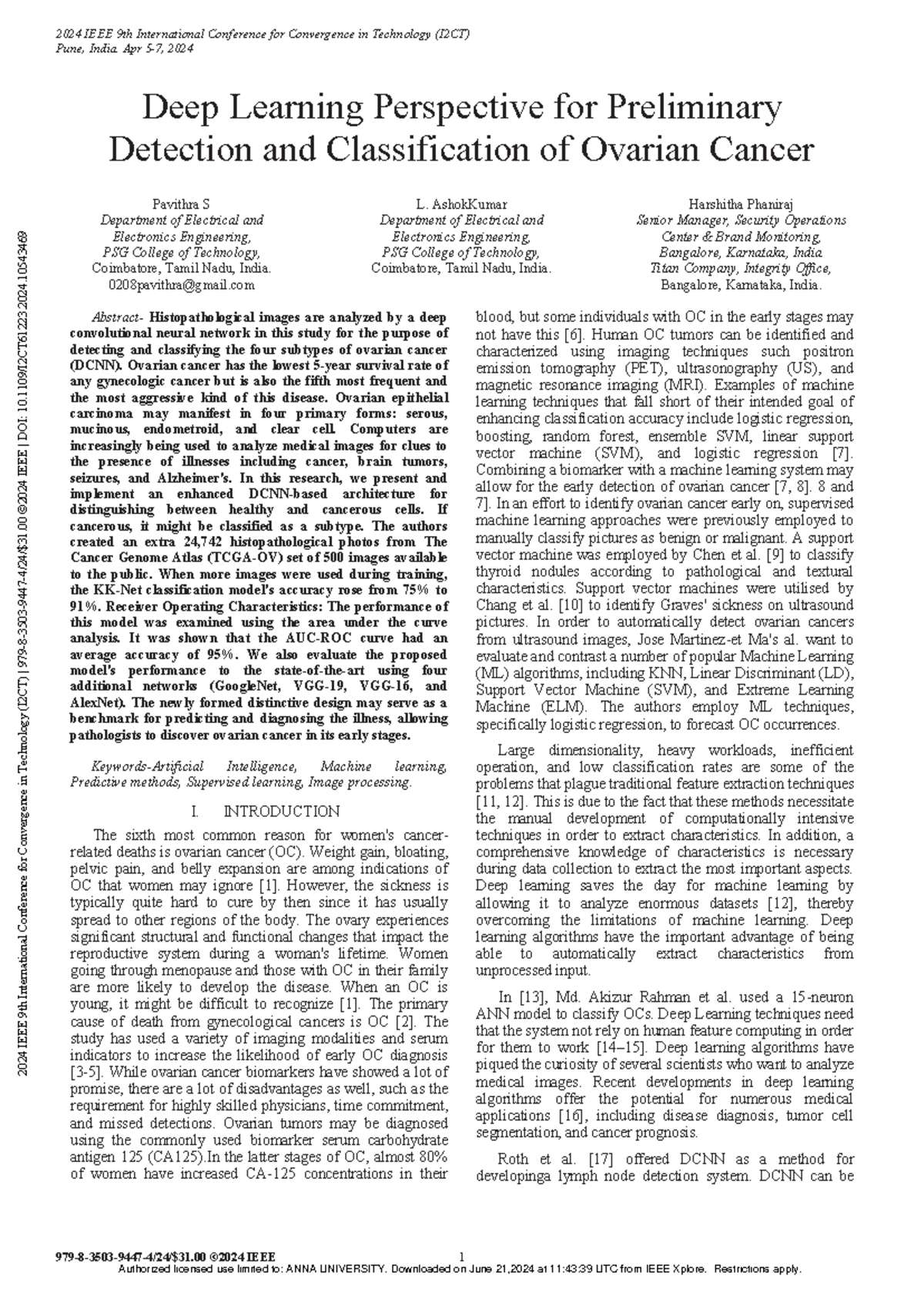 Deep Learning Perspective for Preliminary Detection and Classification ...