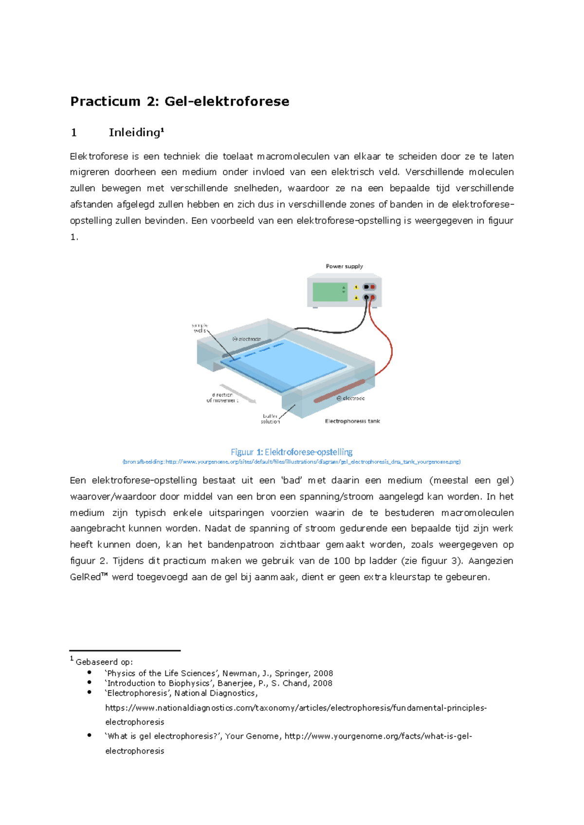 Practicum 2 gel-elektroforese leidraad 2022-2023 - Practicum 2: Gel-elektroforese 1 Inleiding 1 ...