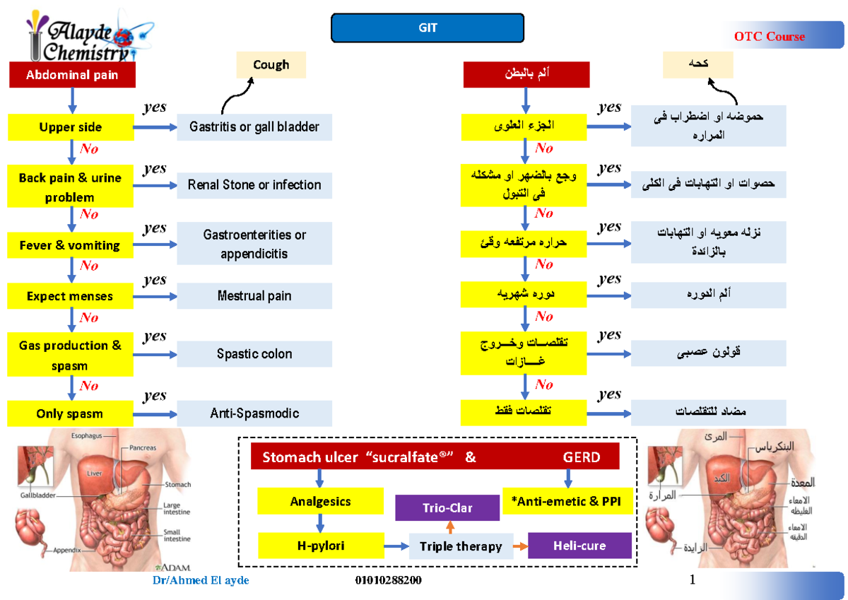 GIT OTC - pharmacology - OTC Course Dr/Ahmed El ayde 01010288200 1 GIT ...