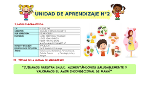 6° Grado - Experiencia DE Aprendizaje N°08 - EXPERIENCIA DE APRENDIZAJE N°08 – 6to GRADO 1 ...