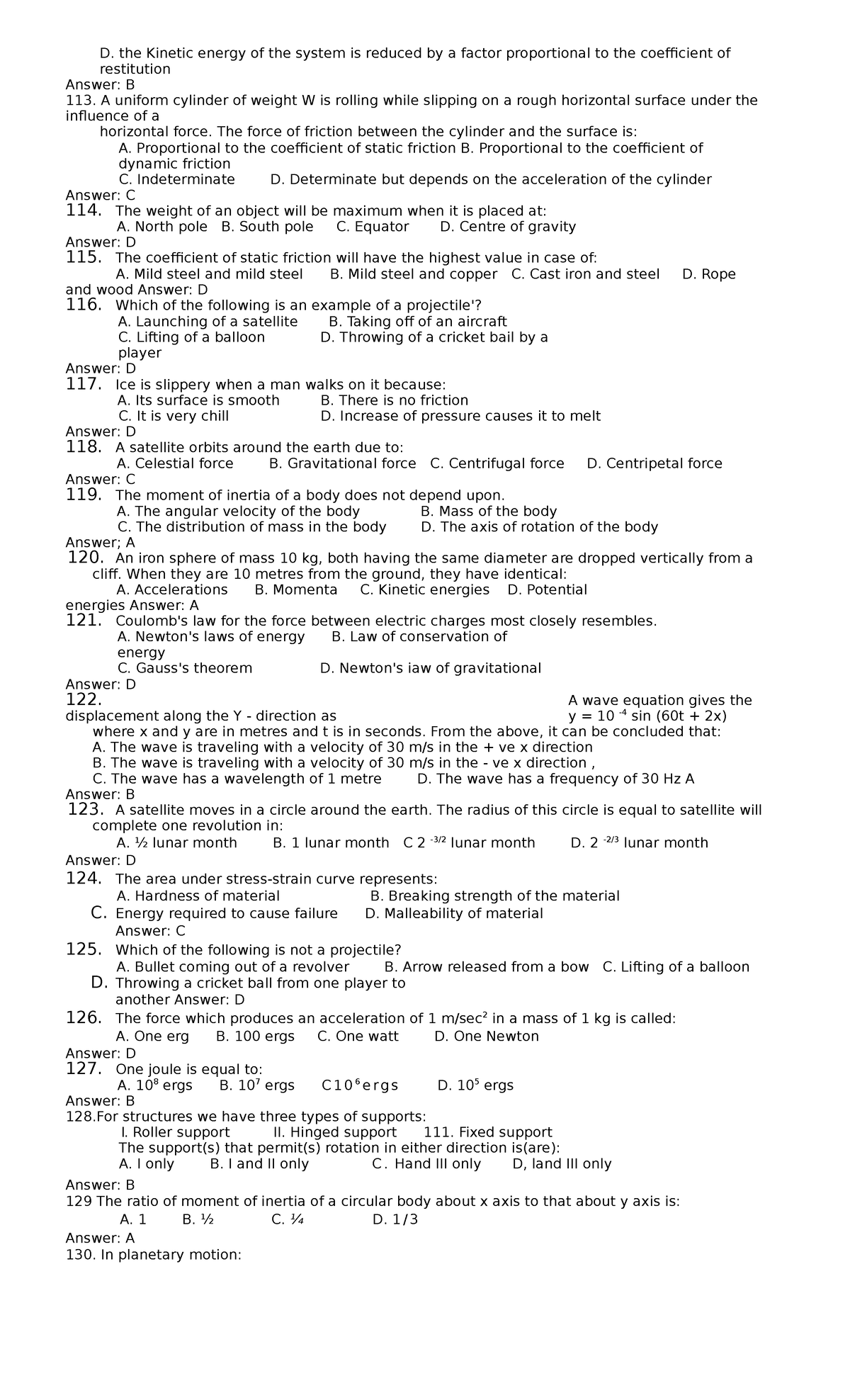 M3 - Machine Design Reviewer - D. the Kinetic energy of the system is ...