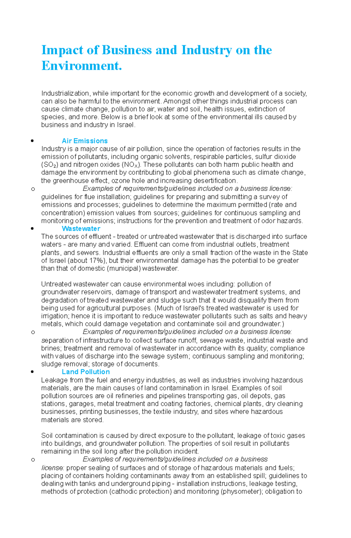 1.2 Industrialization - Impact of Business and Industry on the ...