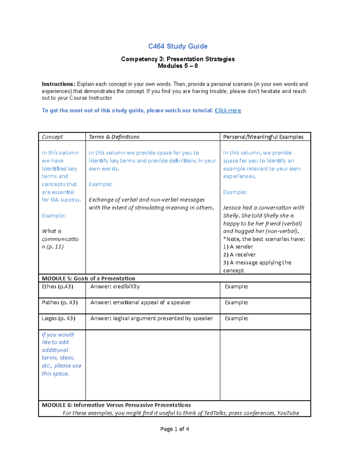 C464 Study Guide - Competency 3 - C464 Study Guide Competency 3 ...