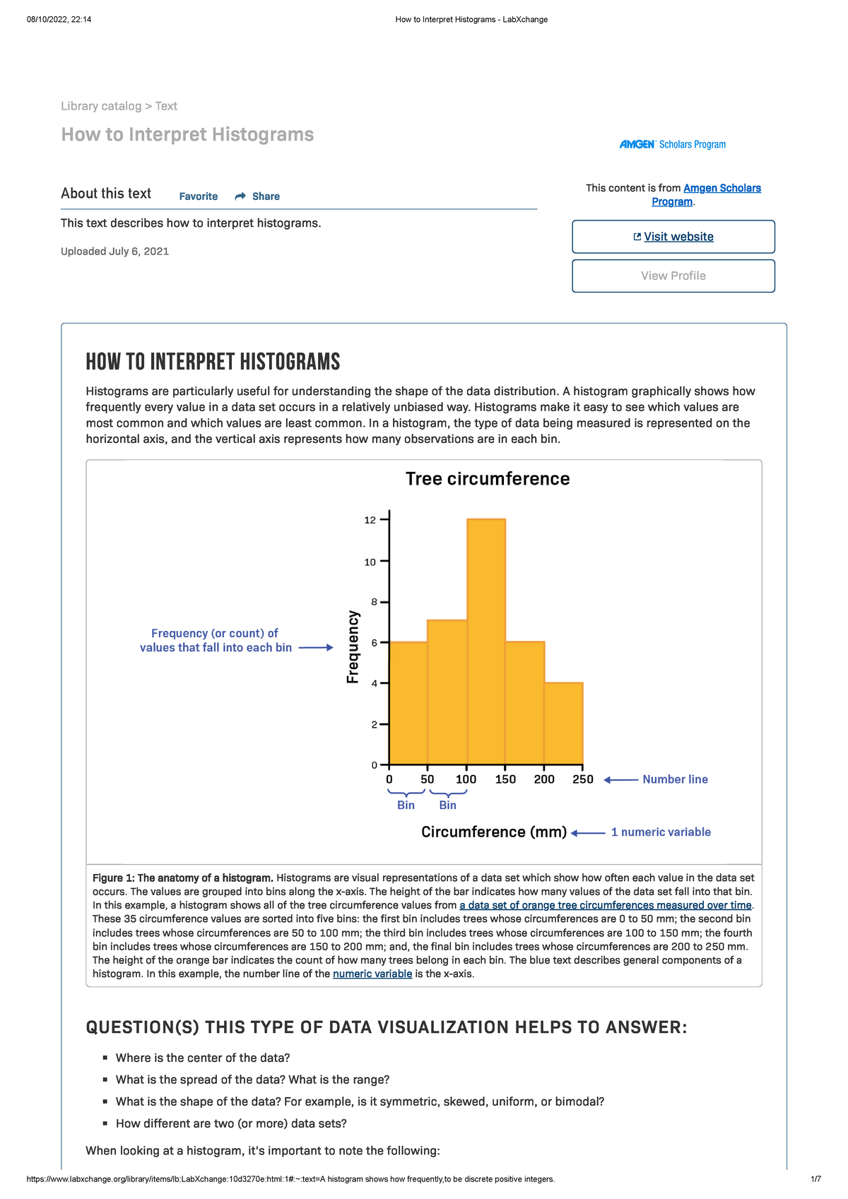 How to Interpret Histograms - ####### Library catalog > Text How to Interpret Histograms About ...