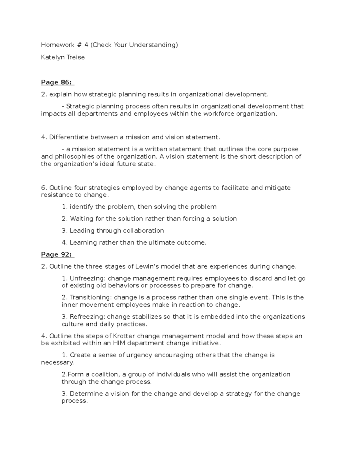 Homework 4 Assignment - Homework # 4 (Check Your Understanding) Katelyn ...