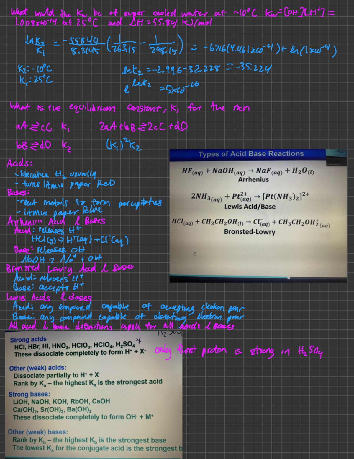 Acid base - Practice material and notes on Acid/base reactions from ...