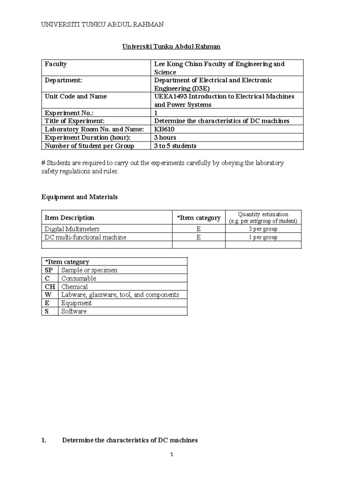 UEEA1493 Pratical 1Q 2024 - Universiti Tunku Abdul Rahman Faculty Lee Kong Chian Faculty of ...
