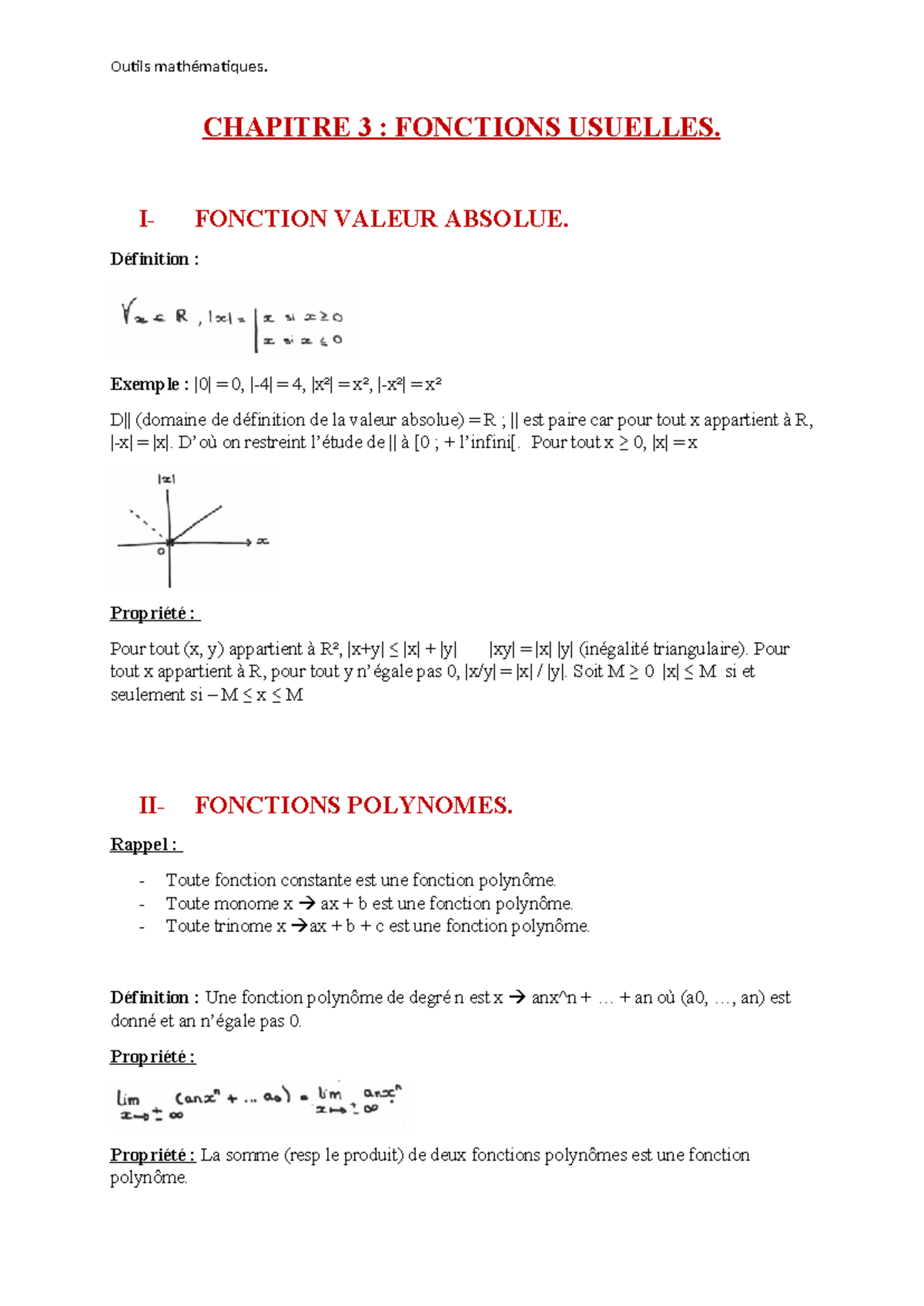Outils mathématiques 3. Fonctions usuelles - Outils mathématiques ...