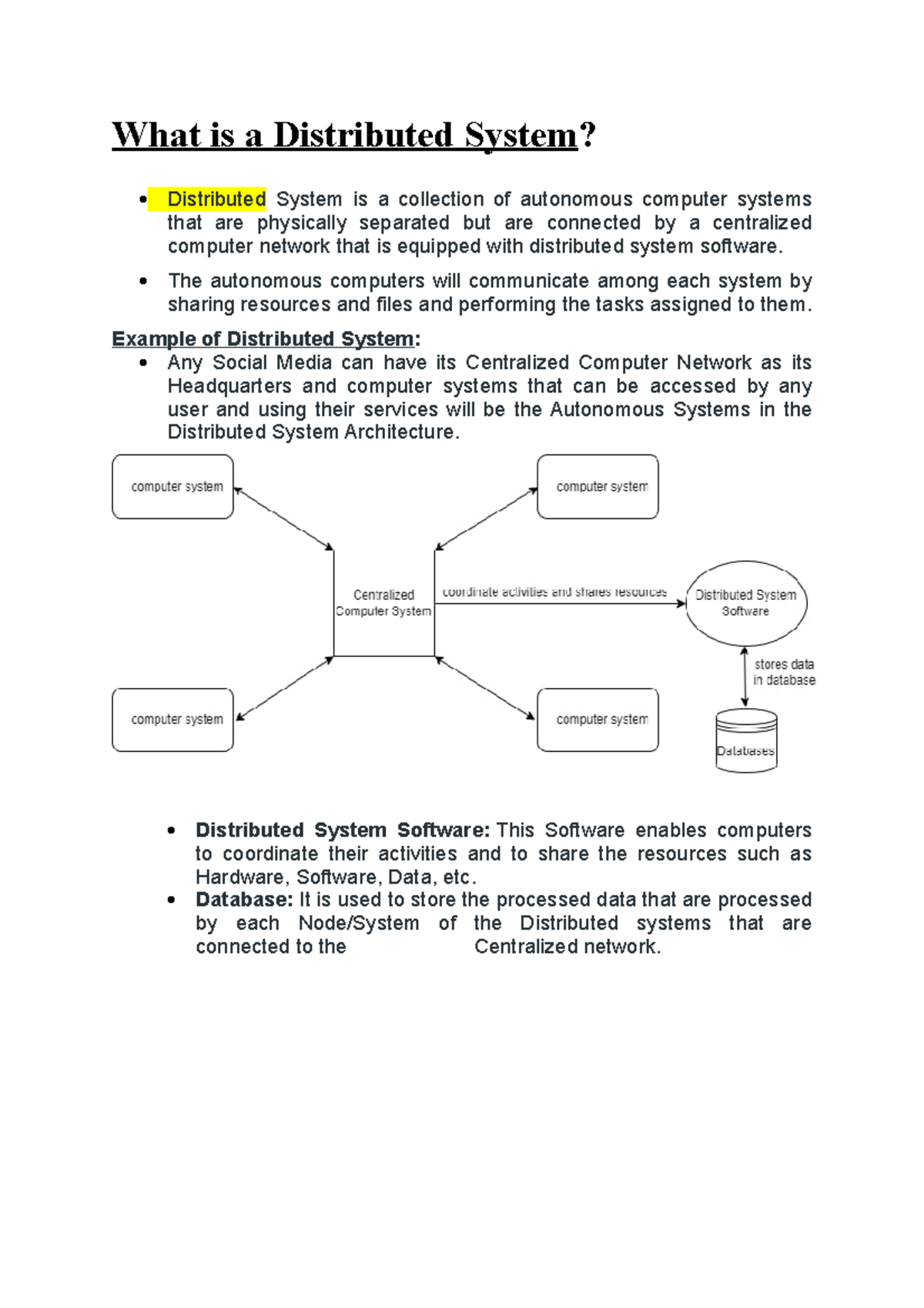 What is a Distributed System - The autonomous computers will ...