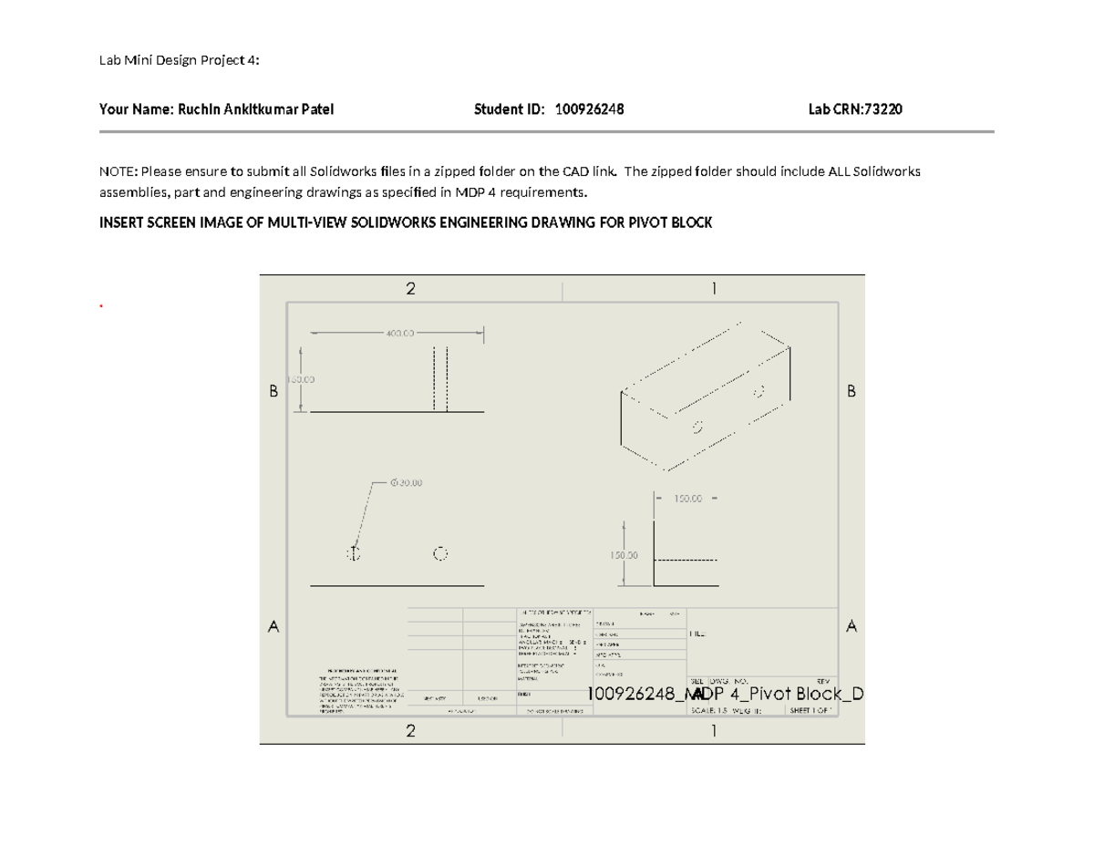 Mini Design Project 4 Submission Template and Checklist - Your Name ...