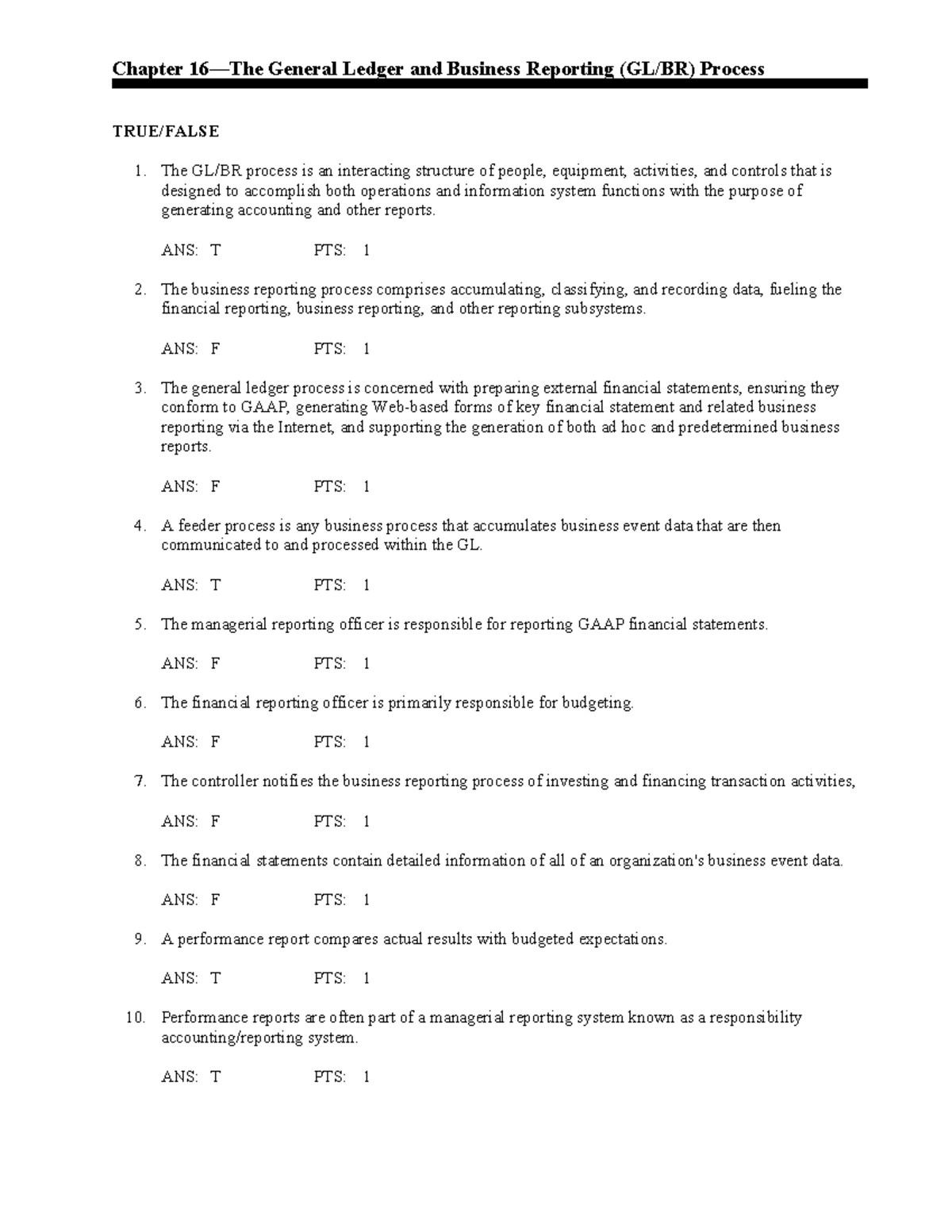 Accounting Information System Chapter 16 - Chapter 16—The General ...