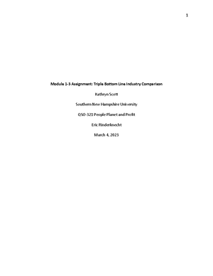 QSO 321 Module Three Assignment Template - 3-3 Assignment: Stakeholder ...