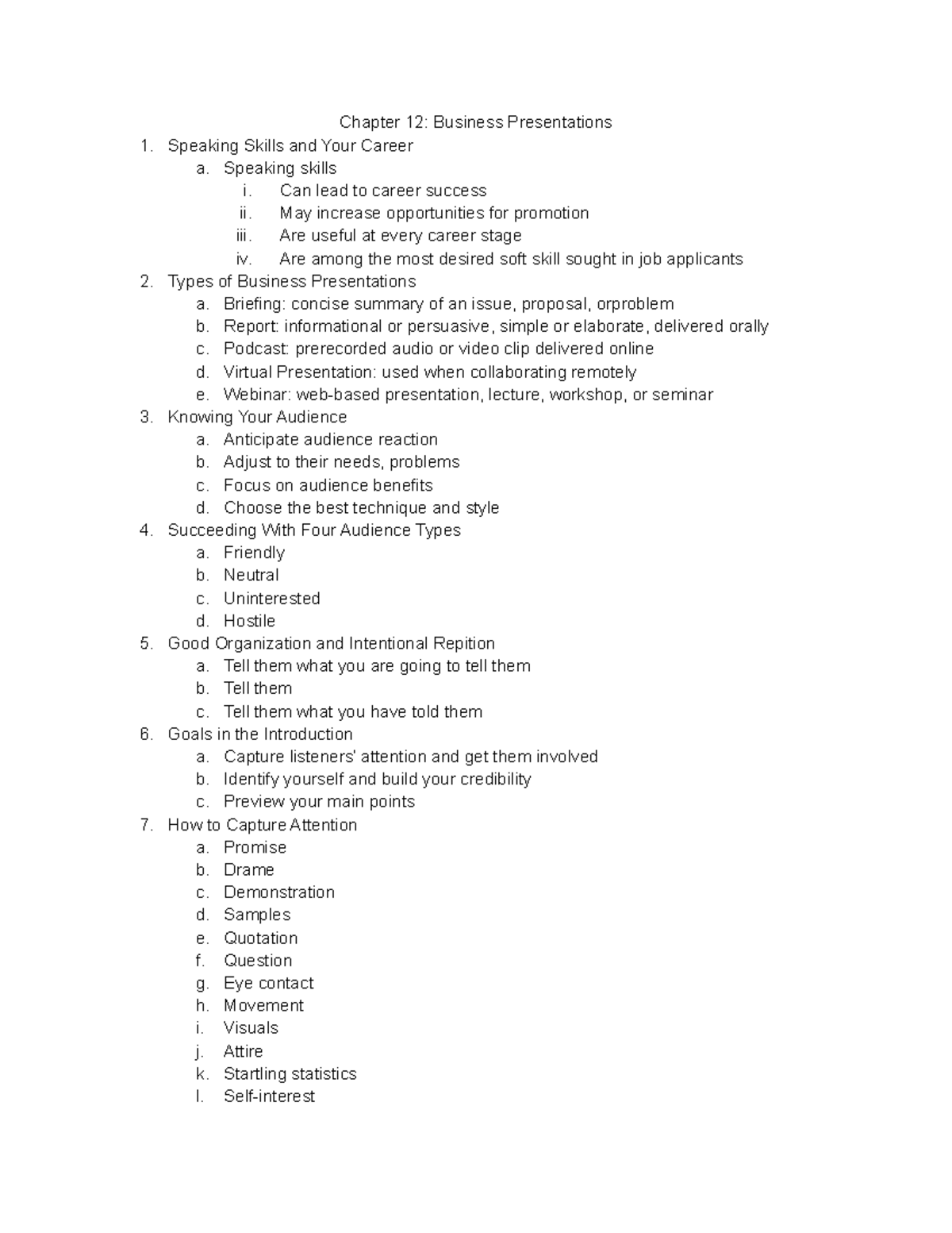 Chapter 12 Lecture Notes (P1) - FA22 Foster - Chapter 12: Business ...