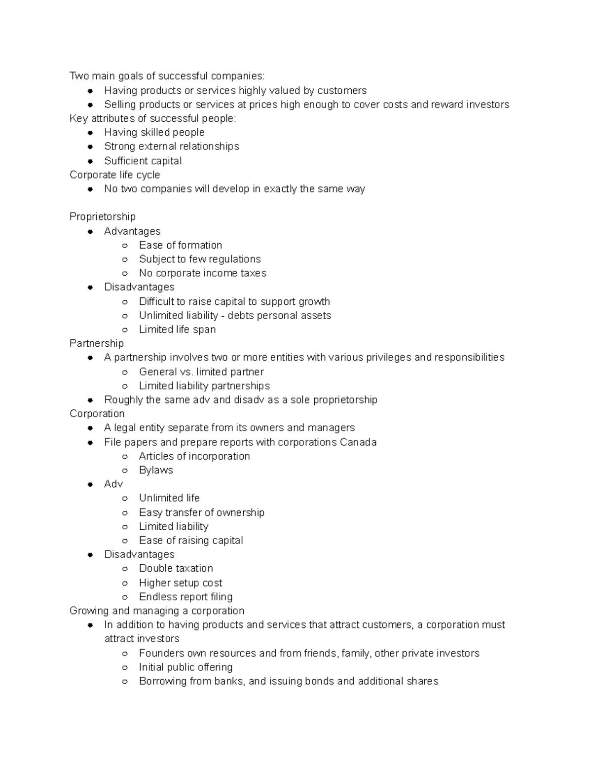 Chapter 01 - Lecture notes for AFA 100 - Two main goals of successful ...