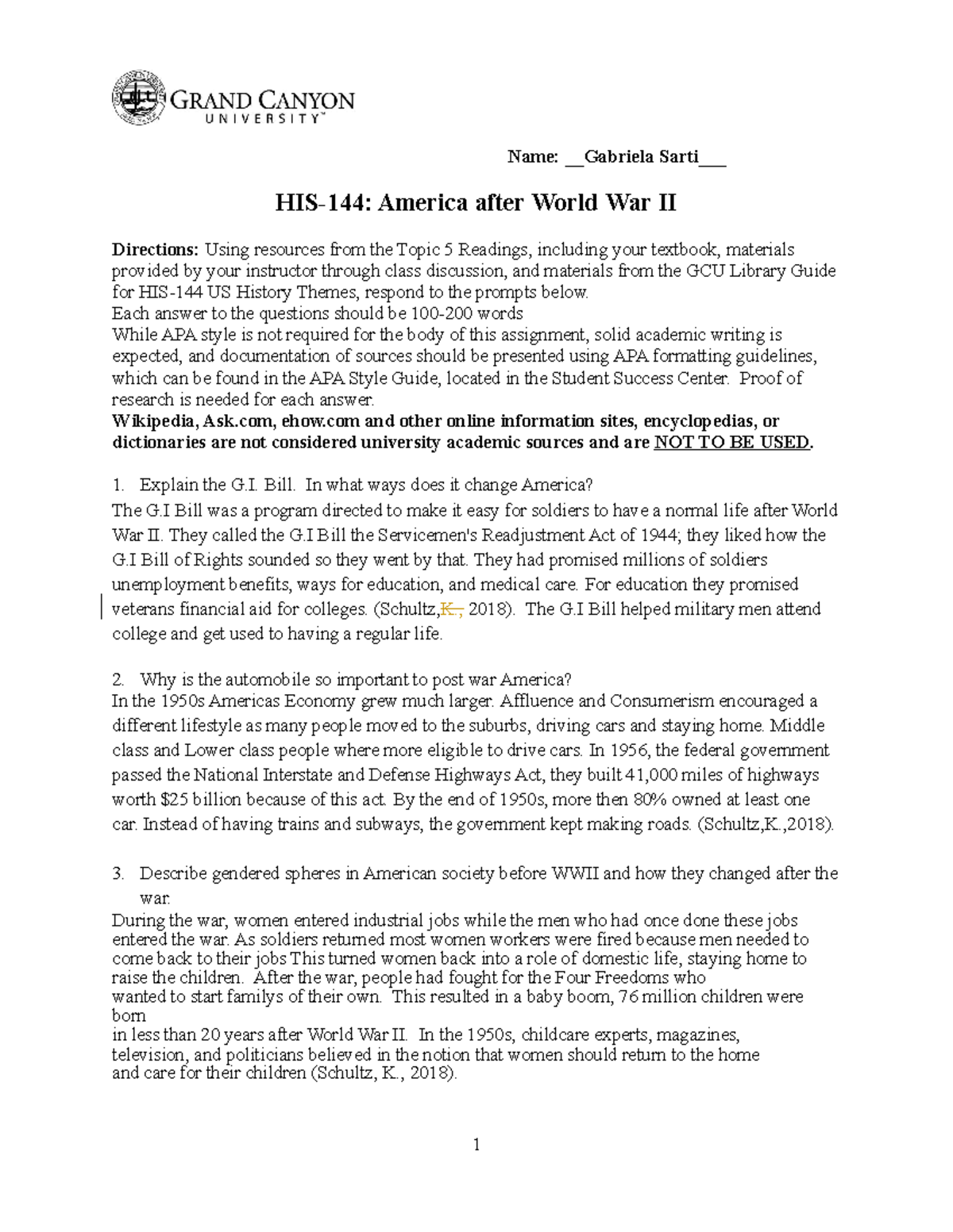 His-144- Topic 5 America At War Assignment - Name: Gabriela Sarti_ HIS ...