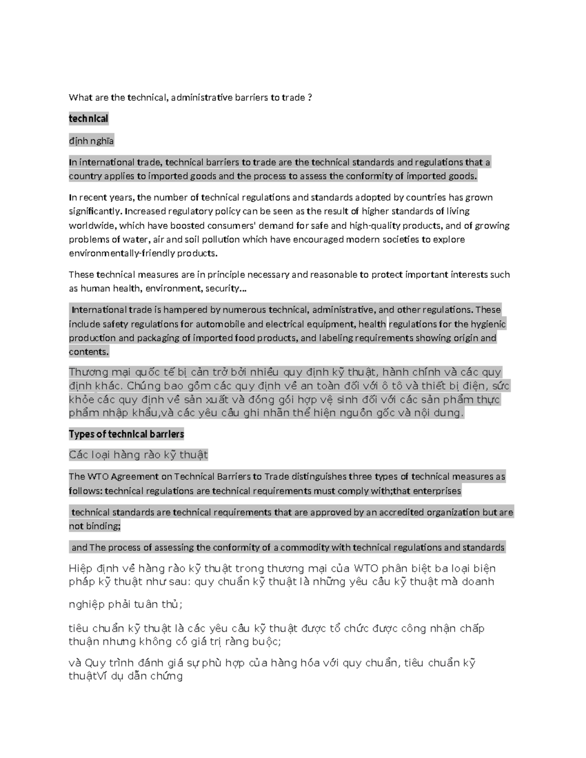 1 - Báo cáo - What are the technical, administrative barriers to trade ...