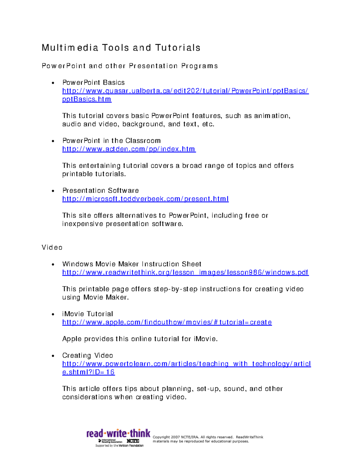 Multimedia Tools Tutorials - Multimedia Tools and Tutorials PowerPoint ...