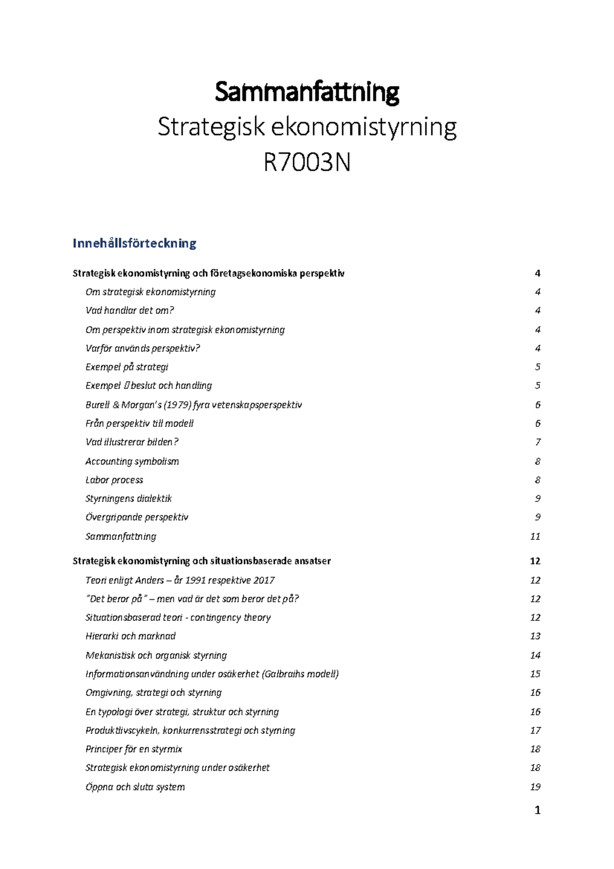 Sammanfattning R7003N - Warning: TT: undefined function: 32 Warning: TT: undefined function: 32 ...