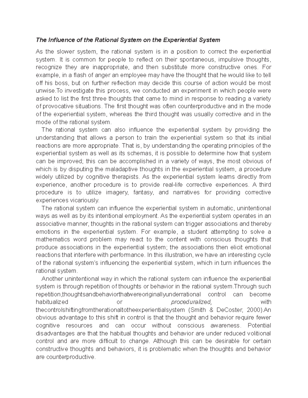 7.2 Cognitive-Experiential Self-Theory of Personality - The Influence ...