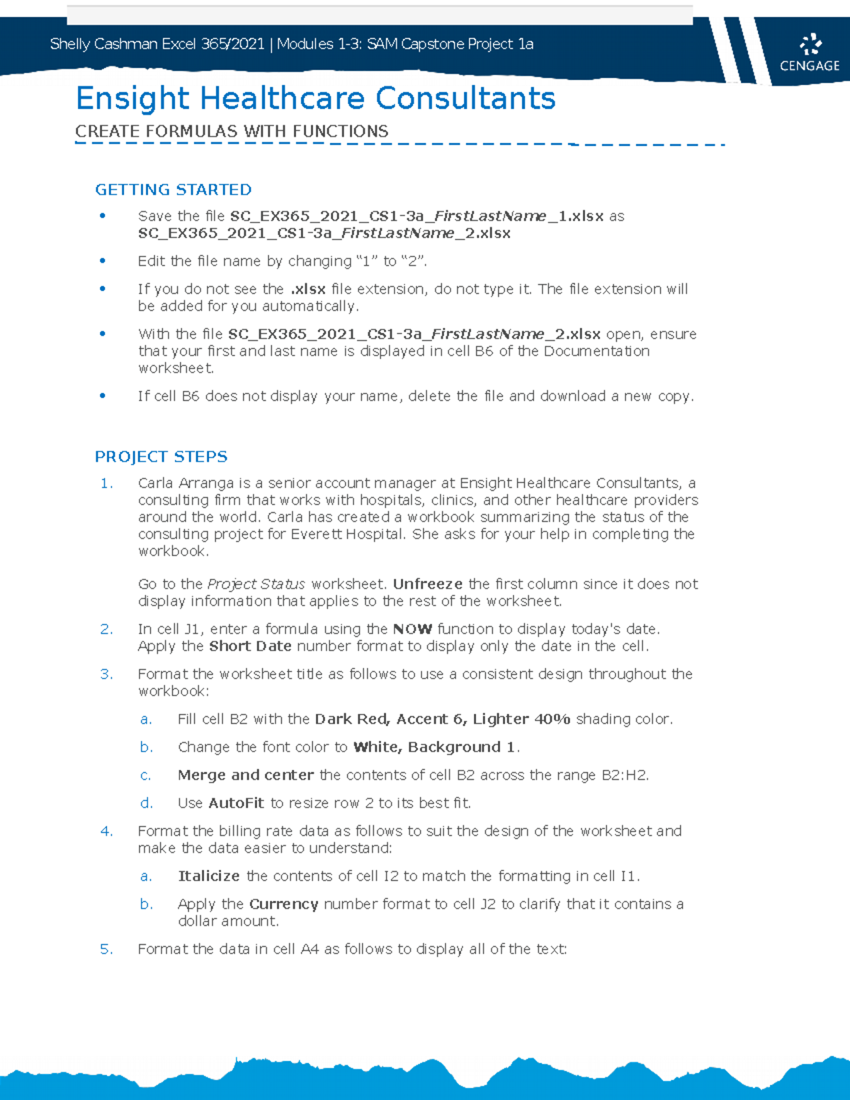 Instructions SC EX365 2021 CS1-3a - Shelly Cashman Excel 365/2021 ...