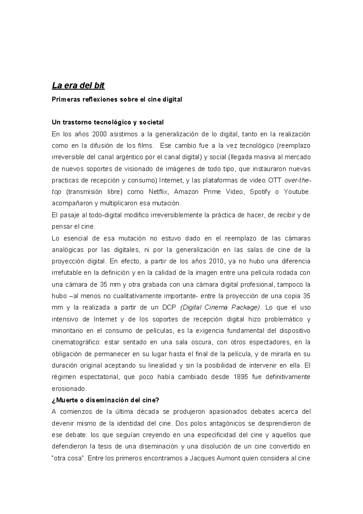 1b La era del bit - La era del bit - La era del bit Primeras ...