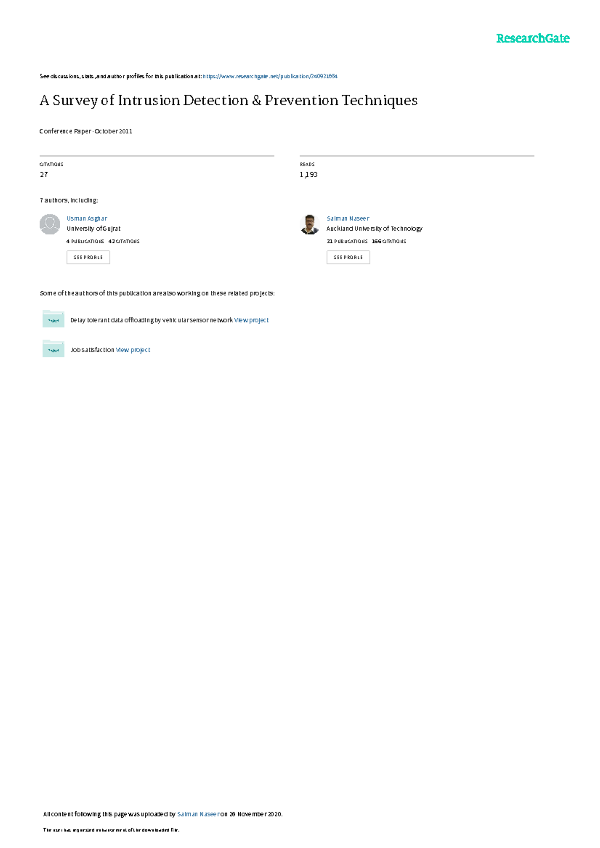 1 - This course is about network security - See discussions, stats, and ...