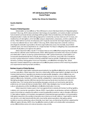 [Solved] Business Impacts of Global Business Could anyone explain how ...