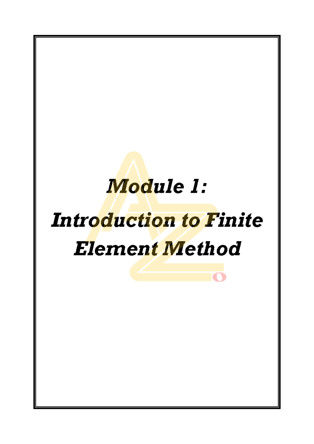 FEM Mod1@Az Documents - feffefwefef - Engineering Maths - Module 1 ...