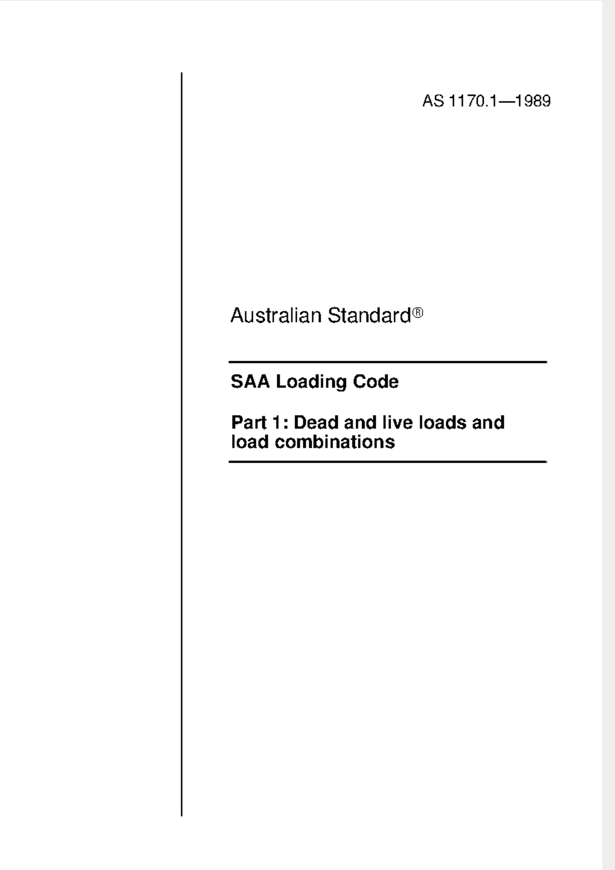 Pdfslide - SAA Loading Code - AS 1170— Australian Standard SAA Loading ...