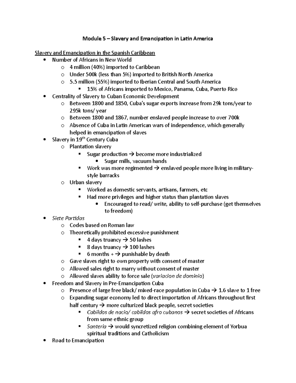 Module 5 – Slavery and Emancipation in Latin America - Module 5 ...
