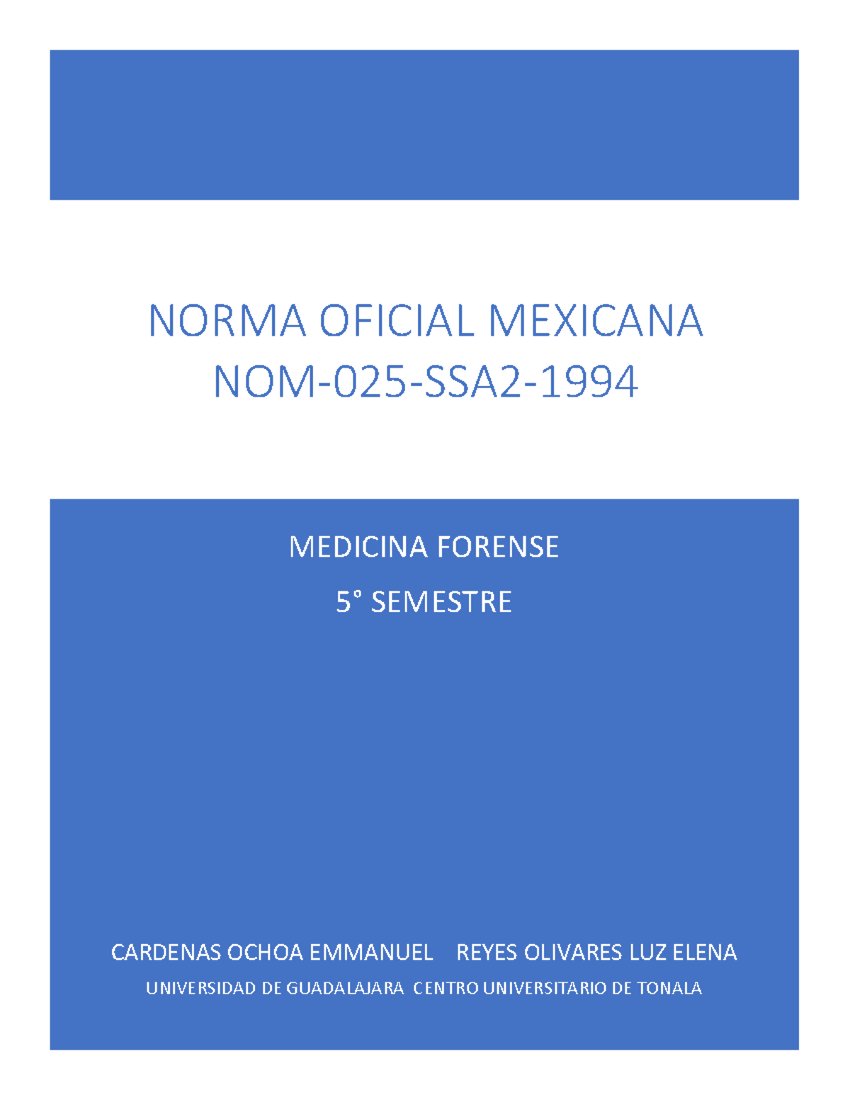 5. NOM-025-SSA2-1994, Para la prestación de servicios de salud en ...