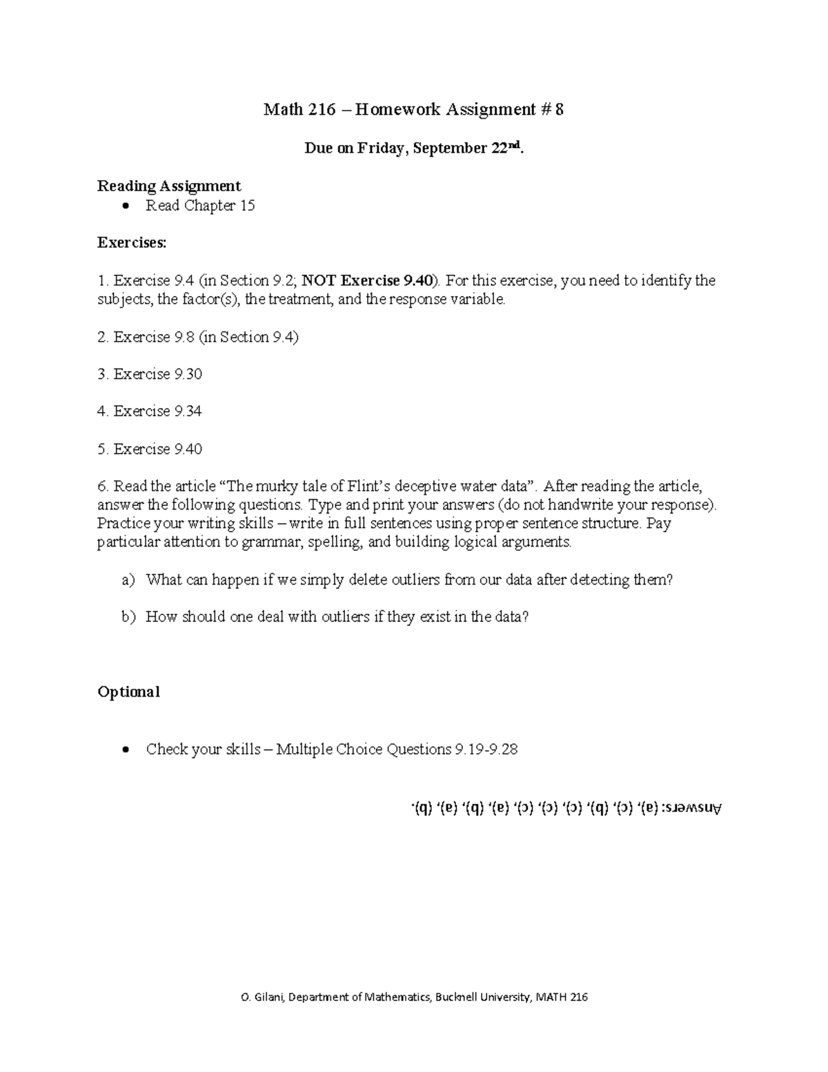 HW 8 - gdbhns - O. Gilani, Department of Mathematics, Bucknell ...