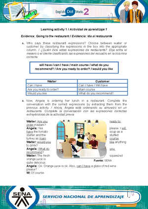 Documento describir gustos. AA2-EV02 - English Dot Works 2 - SENA - Studocu