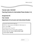 TPN 2601 - Unisa - Teaching practice - Studocu