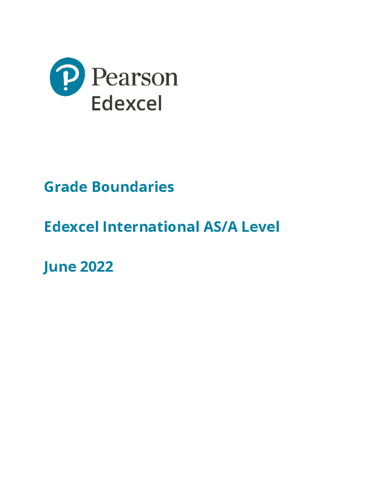 2206 Ial Subject Grade Boundaries Grade Boundaries Edexcel