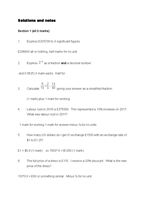 Numeracy worksheet(2) - Numeracy Worksheet Here are some questions ...