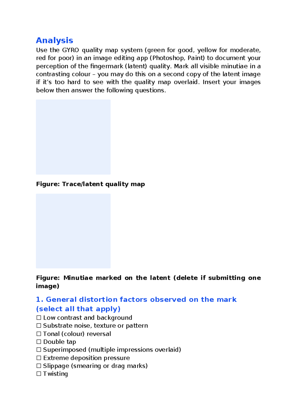 65316 fingerprint comparison form-1 - Analysis Use the GYRO quality map ...