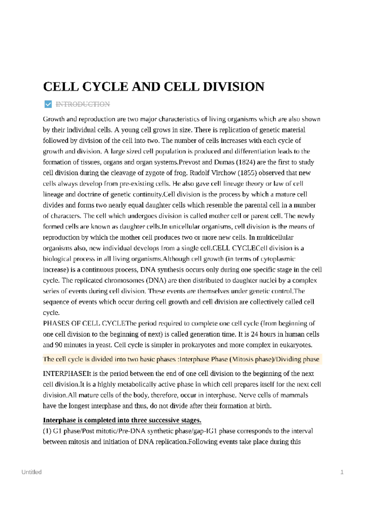 Cell life and cell division notes(Pt 1) for neet - Biology Class 12 ...