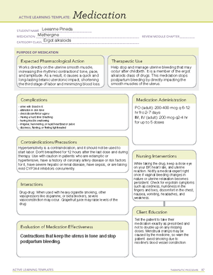 Misoprostol (Cytotec) - ACTIVE LEARNING TEMPLATES Medication STUDENT ...
