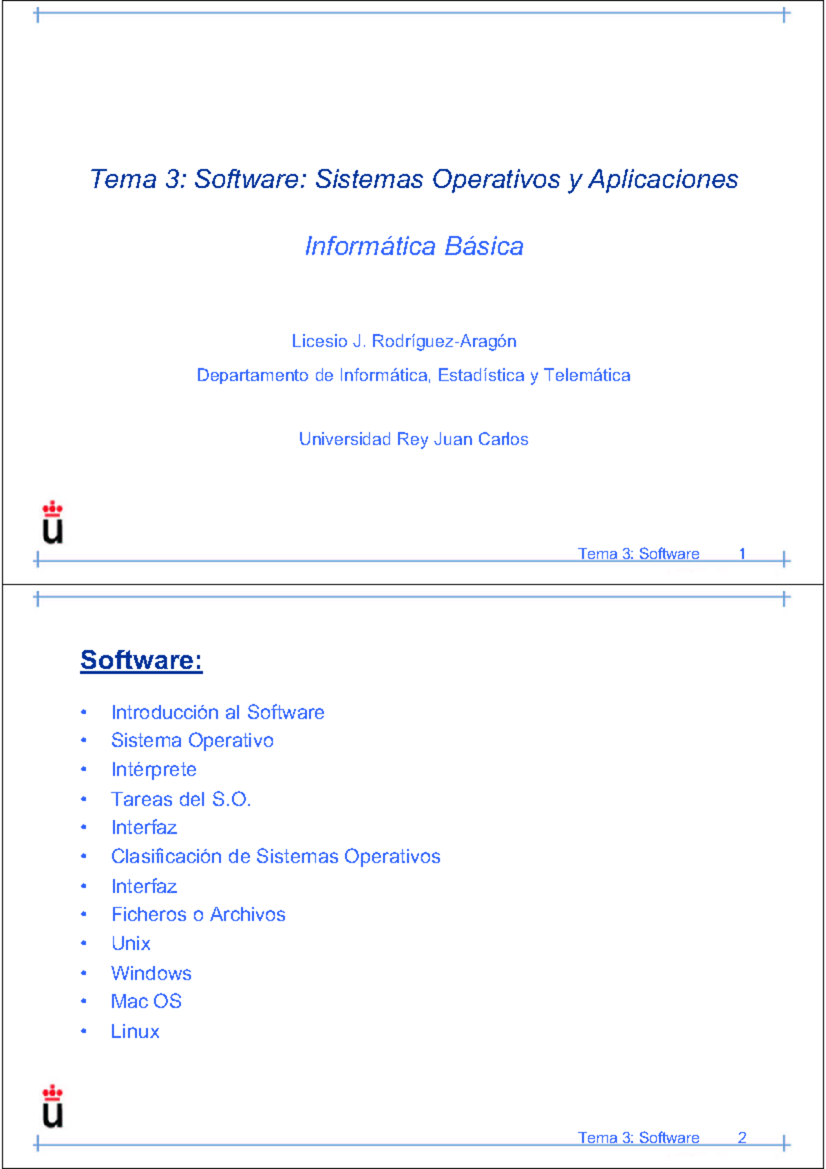 IBTema 3a - Tema 3: Software 1 Tema 3: Software: Sistemas Operativos y ...