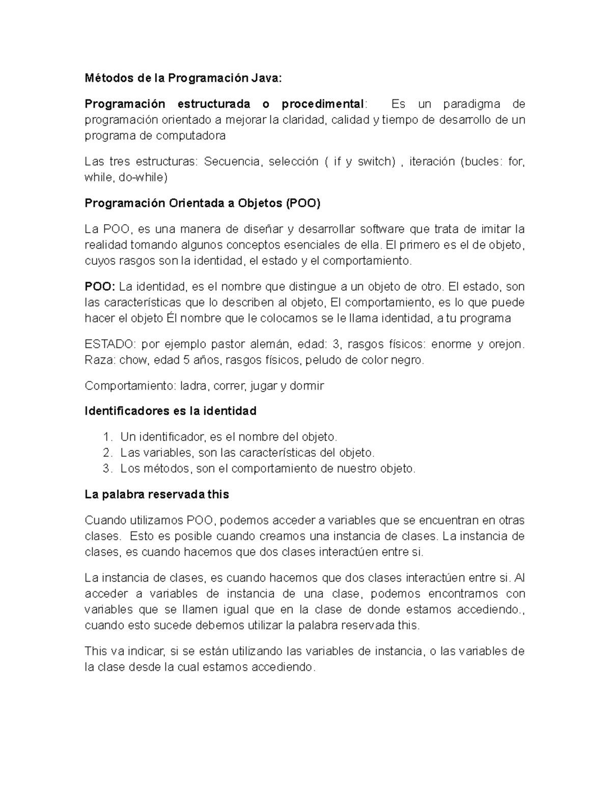 Metodos de Progrmacion en Java - Métodos de la Programación Java ...