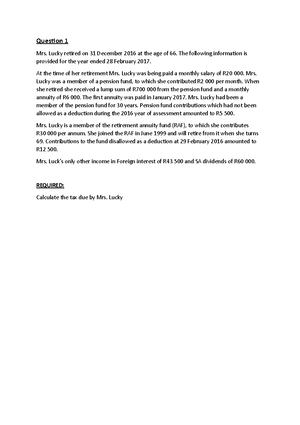 CGT Examples Solutions - CAPITAL GAIN EXAMPLES DISCUSSION 8 MARCH 2023 ...