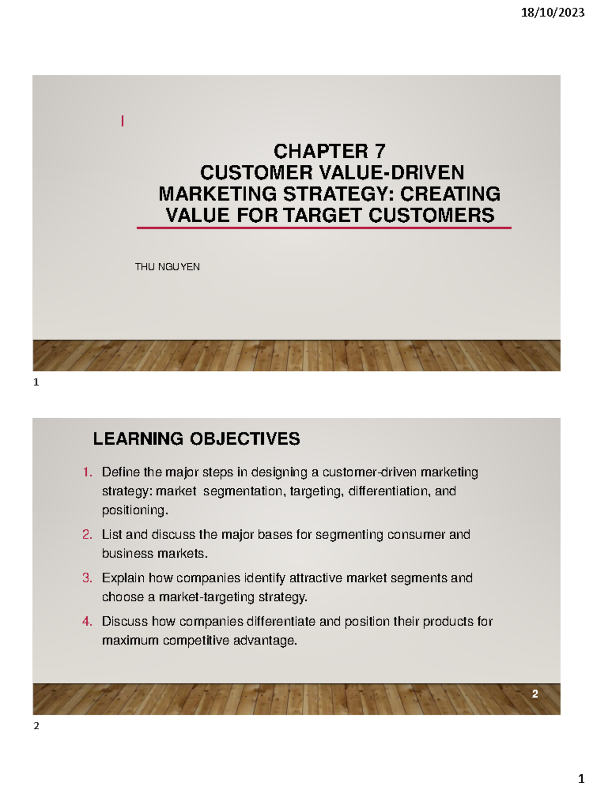 Session 4- Chap 7- CNTN - pmk chap 7 - CHAPTER 7 CUSTOMER VALUE-DRIVEN ...