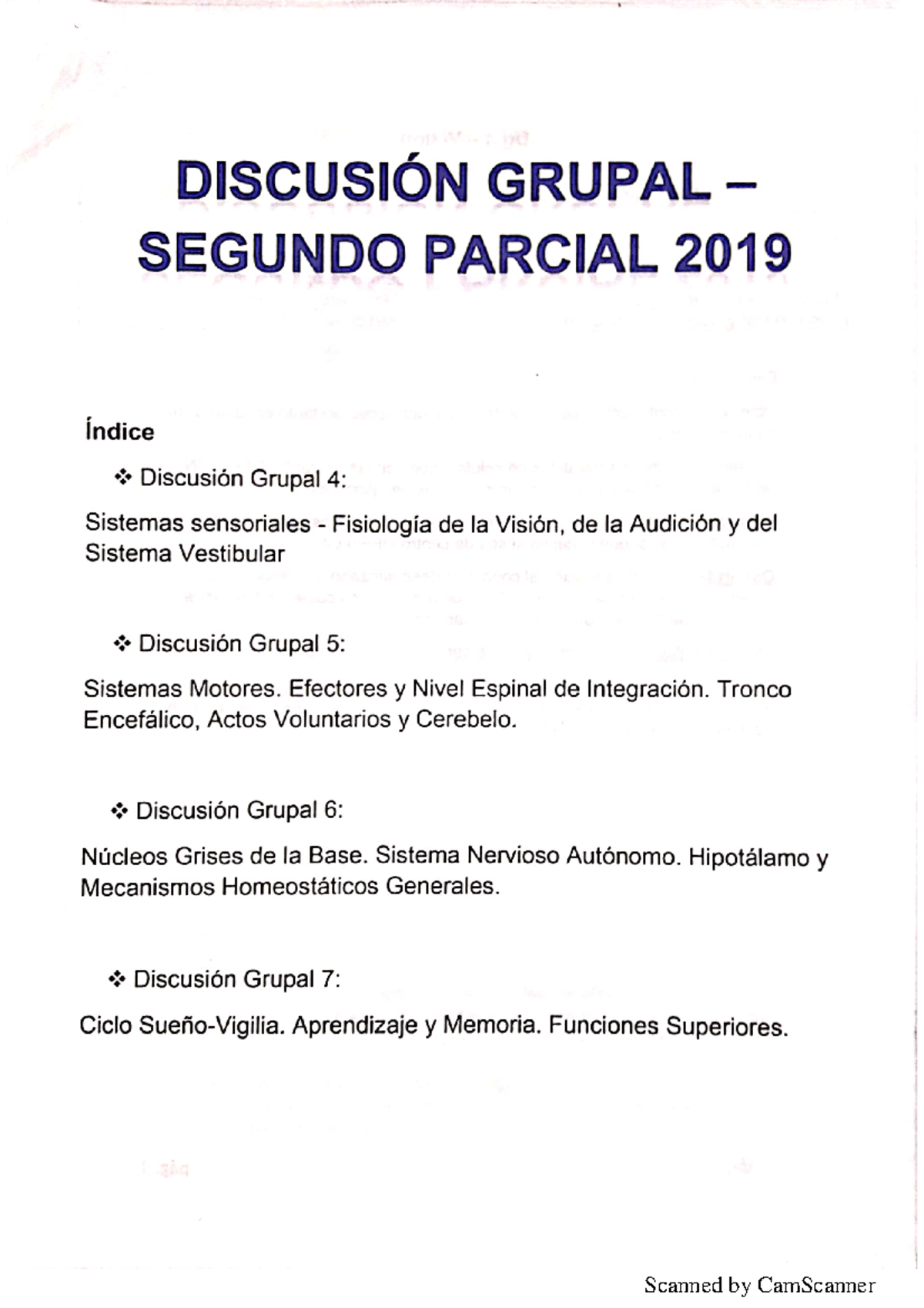 Discusiones grupales - Segundo parcial - medicina - Studocu