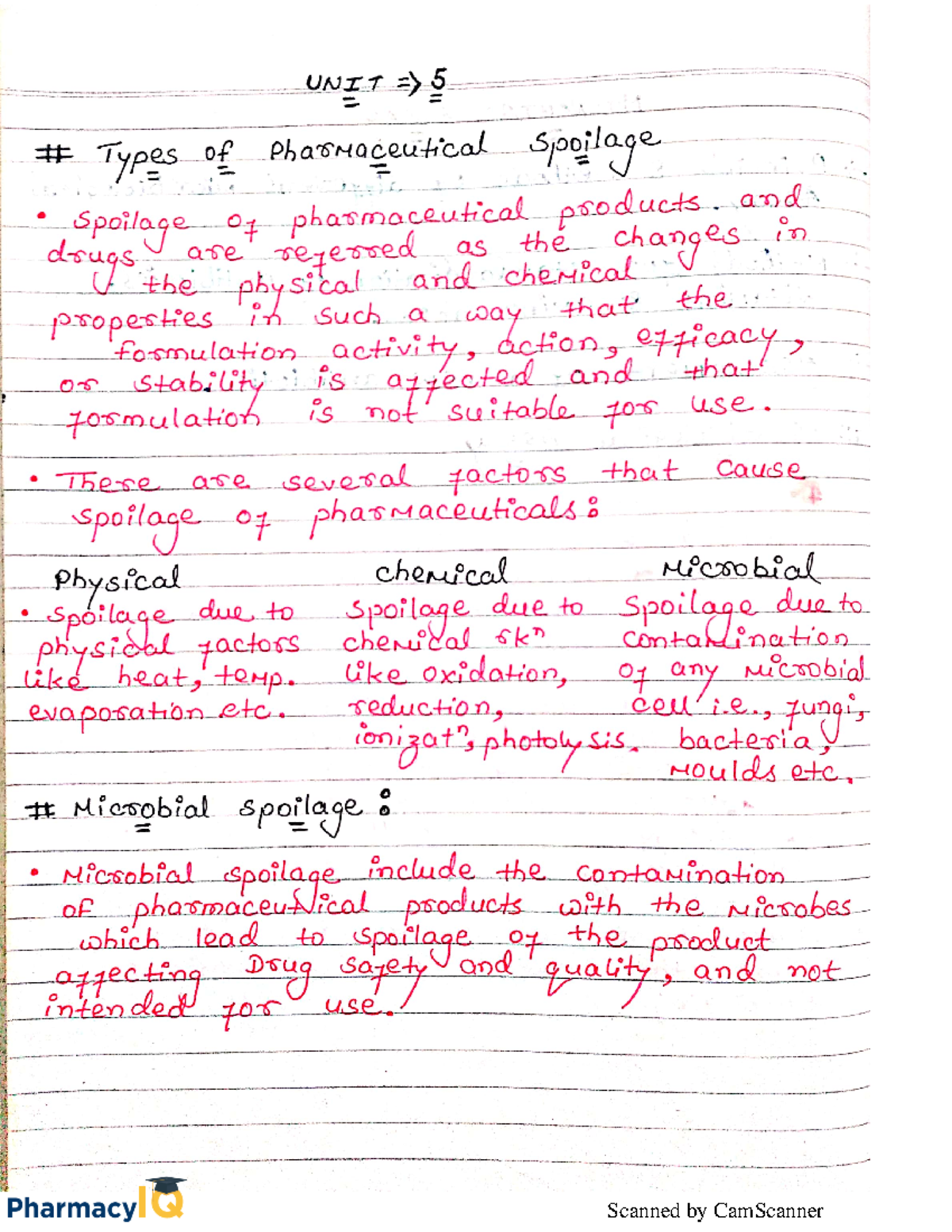 Unit 5 Microbiology practice - B. pharmacy - Studocu