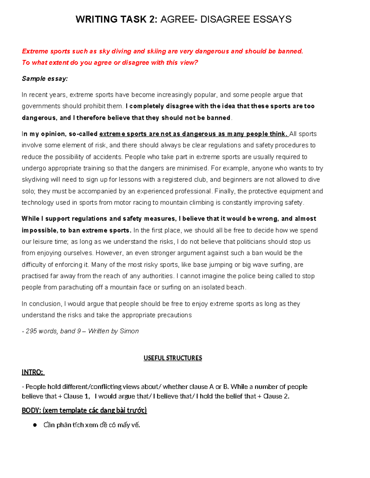 A NEW Writing U8 Agree Disagree - WRITING TASK 2: AGREE- DISAGREE ...